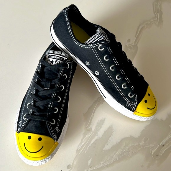 Converse | Shoes | Converse Chuck Taylor All Star Smileyface Black And ...